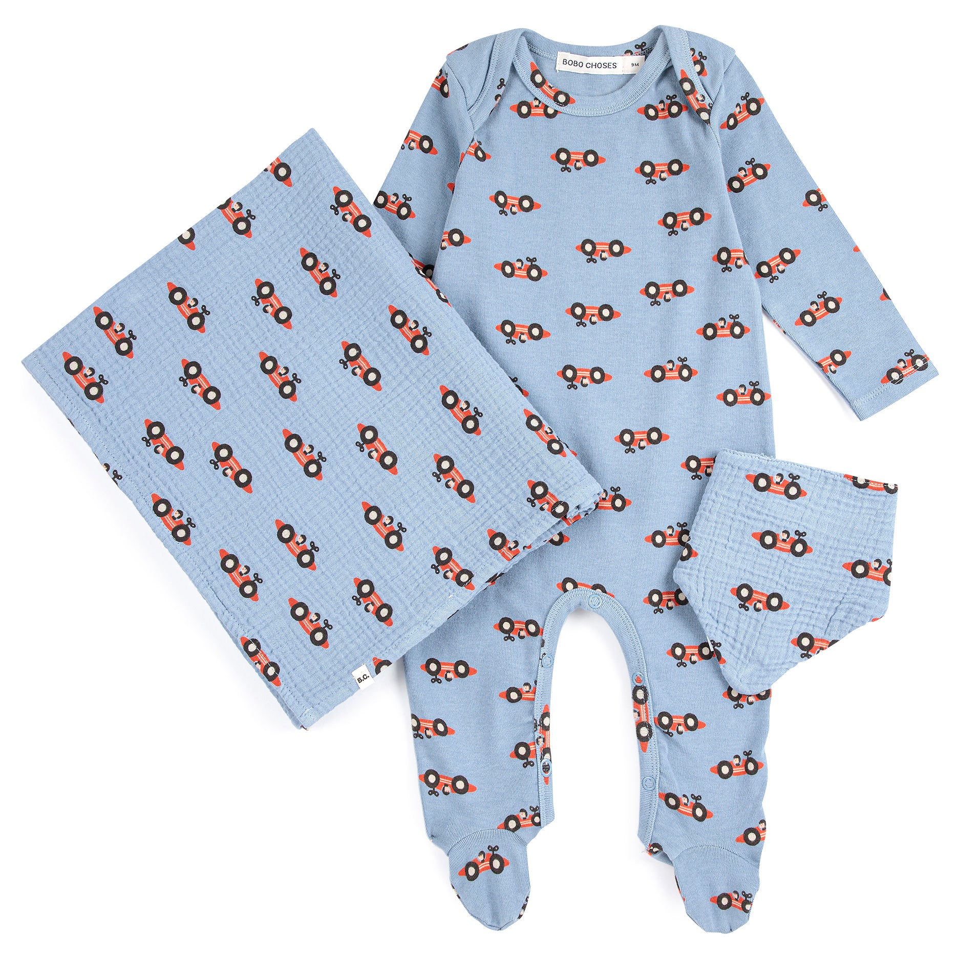 Baby-Boy-Racing Car All Over Gift Set - Light Blue-B225AB017-451-|-Bobo ...